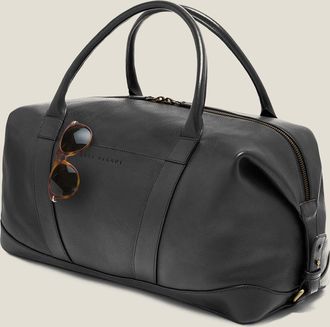 Luca Faloni Reisetasche in Schwarz aus Leder für Herren