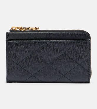 Saint Laurent Porte-cartes Cassandre Bijou en cuir matelassé