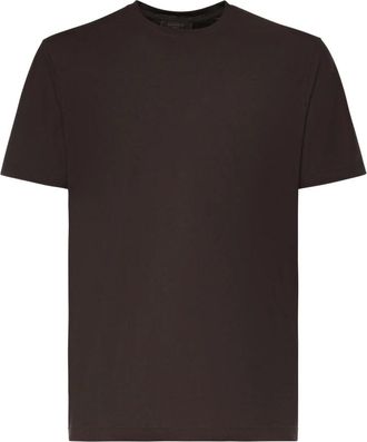 Zanone Homme, Tops, Brun, Taille: 2XL Crewneck T-Shirt