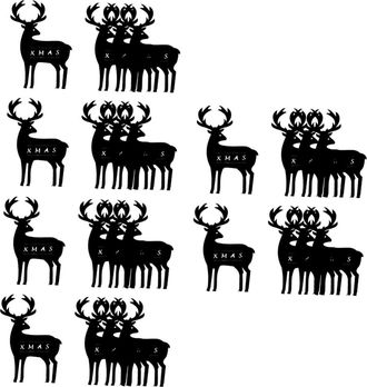 Pretyzoom Stk Elch Bestecktasche spoon tasche weihnachtsmotiv Weihnachtsaccessoire christmas accessories Elch Taschenhalter Gabeln Tasche Besteckhalter Tasche m