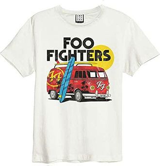 Amplified Foo Fighters Amplified Collection Camper Van Homme T-Shirt cr&egrave;me M 100% Coton r&eacute;gulier