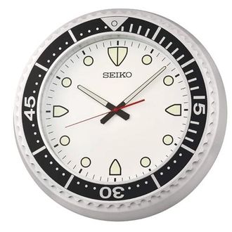 Seiko Clock Wanduhr blau-wei&szlig;