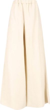 Max Mara Wide Linen And Silk Pants