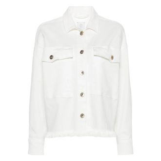Eleventy Frayed Shirt - - Jackets - Damen - Wei&szlig; - L