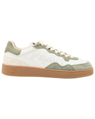P448 Sneaker aus einem Ledermix mit Farbkontrasten in