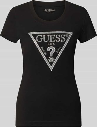 Guess T-Shirt mit Ziersteinbesatz und Logo