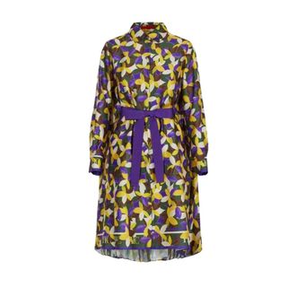 Carolina Herrera Femme, Robes, Multicolore, Taille: 40 FR Robe Chemise en Twill Imprim&eacute; Jasmin