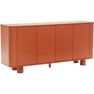 Oviala Buffet scandinave 4 portes L160 cm terracotta