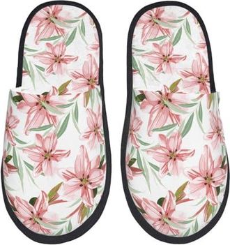 Generic Chaussures De Maison Fleurs De Lys Int&eacute;rieur Et Ext&eacute;rieur Pantoufles Antid&eacute;rapantes Slippers H&ocirc;tels Pantoufle Pour Spa Chambre &Agrave; Coucher M