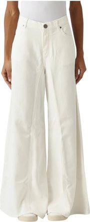 Pinko Pinko, Femme, Jeans, Blanc, Taille: W29 Wide Jeans