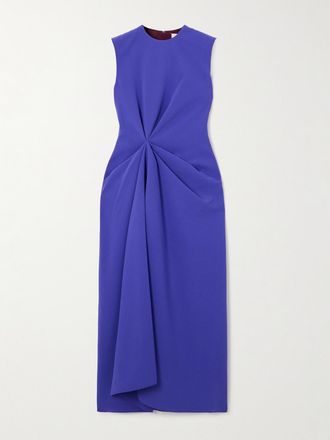 Roksanda Ilincic Almas Midikleid Aus Crêpe Mit Falten Und Raffung - Lila