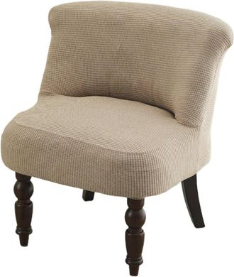 Generic Stretch Bezug F&uuml;r St&uuml;hle Ohne Armlehnen, Jacquard Stoff Spannbezug Waschbar Mit Rutschsicherung, Hunde Freundlicher M&ouml;belschutz F&uuml;r Sessel, Wohnzimmer