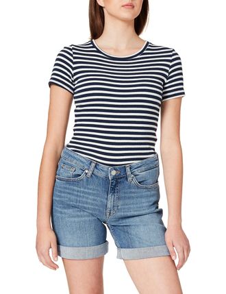 GANT Damen D1. Denim Shorts, Light Blue Worn IN, 34
