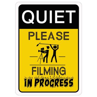 Generic Blechschilder Ruhe Bitte, Dreharbeiten Laufen Schild Lustige Dekorative Für Männerhöhle Heimdekoration Carport Badezimmer S