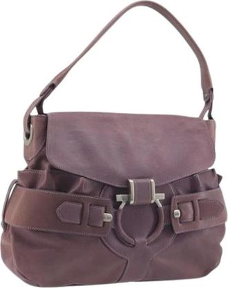 Ferragamo Sac port&eacute; &eacute;paule Pre-owned - Femme - Pre-owned - Violet - Taille: ONE Size