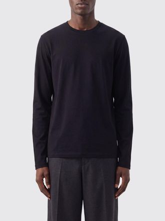 Jil Sander T-shirt &agrave; manches longues en coton avec col ras du cou