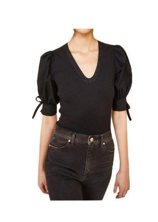 Ulla Johnson Ribbed Cotton Pia Top Size S