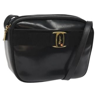 Ferragamo Pre-owned Leder Schultertasche - - Pre-owned - Damen - Schwarzk - ONE SIZE