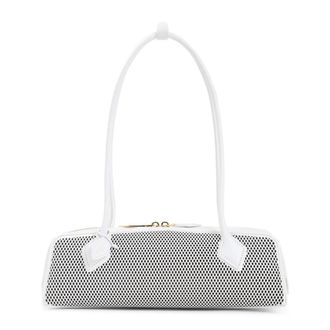 Alaia Alaia Hobo Bags - Optical White Leather Teckel Medium Shoulder Bag - Gr. unisize - in Grau - f&uuml;r Damen