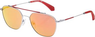 Calvin Klein Jeans CAT3 Silber Piloten-Sonnenbrille