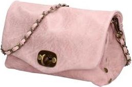 Gave Lux Sac &agrave; bandouli&egrave;re pour femme en cuir v&eacute;ritable Made in Italy 25x15x11 cm GLX228104323FBG, Rose clair, Taille unique