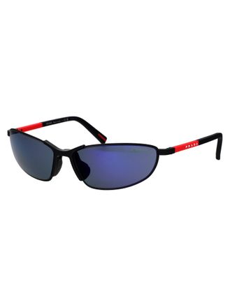 Prada 0PS Metal Rectangular Sunglasses - Black