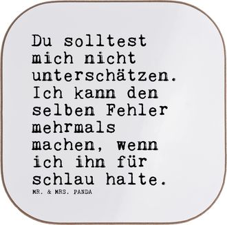 Mr. & Mrs. Panda Untersetzer für Gläser Du solltest Mich Nicht... - Geschenk, deko, Freund, Frauen, Spruch Sprüche Weisheiten Zitate Lustig Weisheit Worte, Tischunters