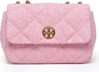 Tory Burch Femme, Sacs, Rose, Taille: ONE Size Sac bandouli&egrave;re Willa Tweed