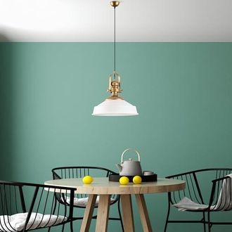 Opviq Elegant White Chandelier, Metal Body, Ø41 cm, Adjustable Height 45-130 cm, E27 Socket, Modern Design for Home & Office, Stylish Lighting Solution