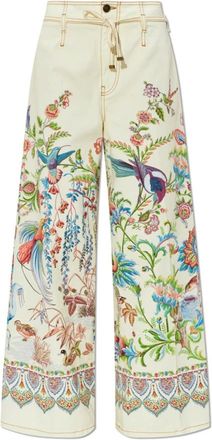 Etro Femme, Pantalons, Beige, Taille: W28 Pantalon &agrave; Motif Floral
