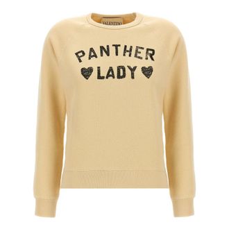 Valentino Garavani Panther Lady Sweatshirt - - Sweatshirts & Hoodies - Damen - Beige - L