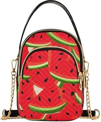 Mnsruu Sac à bandoulière pour femme, motif pastèque, fruits rouges, sac à main, petit sac à bandoulière avec sangle réglable