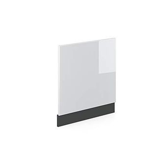 Vicco fa&ccedil;ade R-Line, Blanc Haute Brillance/Anthracite, 60 cm sans Plan de Travail