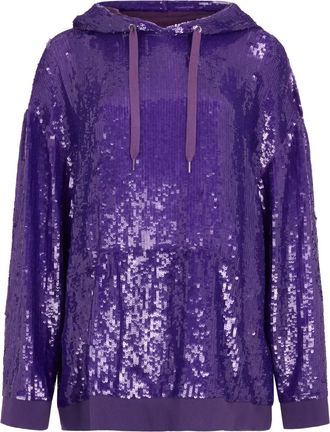 Valentino Garavani hoodie brod&eacute; de sequins - Violet