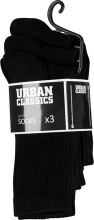 Urban Classics Herren Socken Sport Socks 3 - Pack TB1471, Gr. 47/50 (Herstellergröße: 47-50), Schwarz (Black 7)
