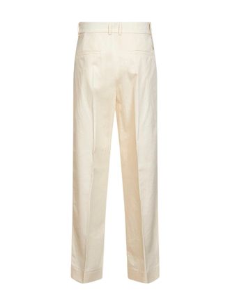 Moncler Womens Trousers Natural Cotton Gabardine Beige