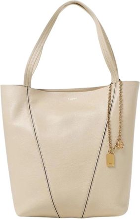 Chlo&eacute; Femme, Sacs, Beige, Taille: ONE Size Sac fourre-tout en cuir noir