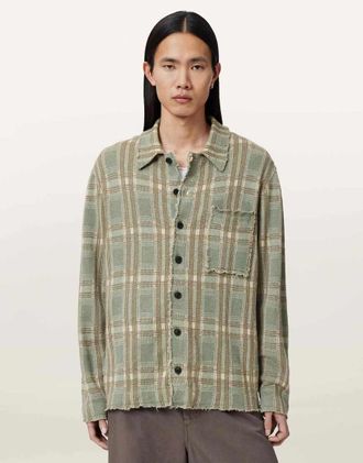 AllSaints Solmar - Strickjacke in Pudergr&uuml;n