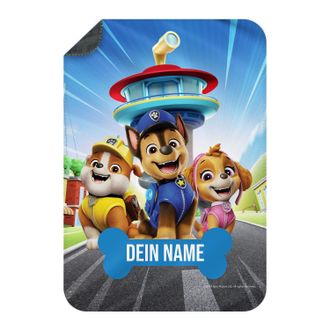 Picanova PAW Patrol Kinder Kuscheldecke mit Namen - Flauschige Premiumdecke Paw Patrol Motiv - weiches Fleece f&uuml;r kleine Fans - Gruppe 100x70 cm