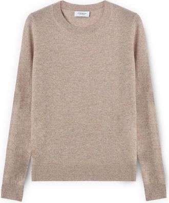 Motivi Femme, Pulls, Beige, Taille: 36 FR Pull en cachemire avec manches c&ocirc;tel&eacute;es