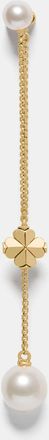 Kate Spade New York Kate Spade Spade Flower Pearl Ohrringe Mit Kette, Gerade f&uuml;r Frauen in Wei&szlig;gold