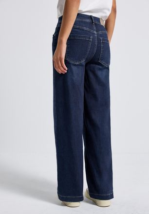 Street One Loose-fit-Jeans STREET ONE, Damen, Gr. 27, Länge 30, deep indigo soft washed, Jeans, 72% Baumwolle, 25% Polyester, 3% Elasthan, unifarben, lang, Jeans