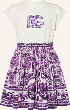 Dolce & Gabbana Kleid Im Materialmix schwarz