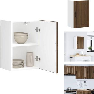 vidaXL Küchen-Hängeschrank Lucca Braun Eichen-Optik Holzwerkstoff - Küchen-Wandschrank - Küchen-Wandschränke - Wandschrank Küche - Küchenschrank