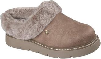 Skechers Pantoufles Keepsakes Lite Cozy Blend pour Femme, Textile Taupe, 36 EU