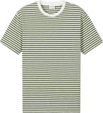 Closed Homme, Tops, Vert, Taille: XL T-shirt ray&eacute; en coton