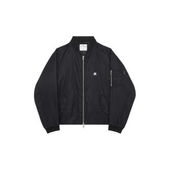 Courr&egrave;ges Homme, Vestes, Noir, Taille: S Bomber brod&eacute;