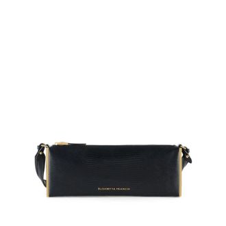 Elisabetta Franchi Umh&auml;ngetasche mit Lizard-Print - - Bags - Damen - Schwarzk - ONE SIZE