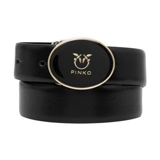 Pinko Runder G&uuml;rtel mit H2-8-Emaille-Schnalle - - Accessories - Damen - Schwarzk - XS
