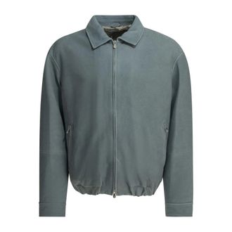 Brunello Cucinelli Wildleder-Bomberjacke - - Jackets - Herren - Blau - M